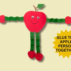 Apple Person Craft for Kids, Printable Fall Craft for Kids, Fall ...