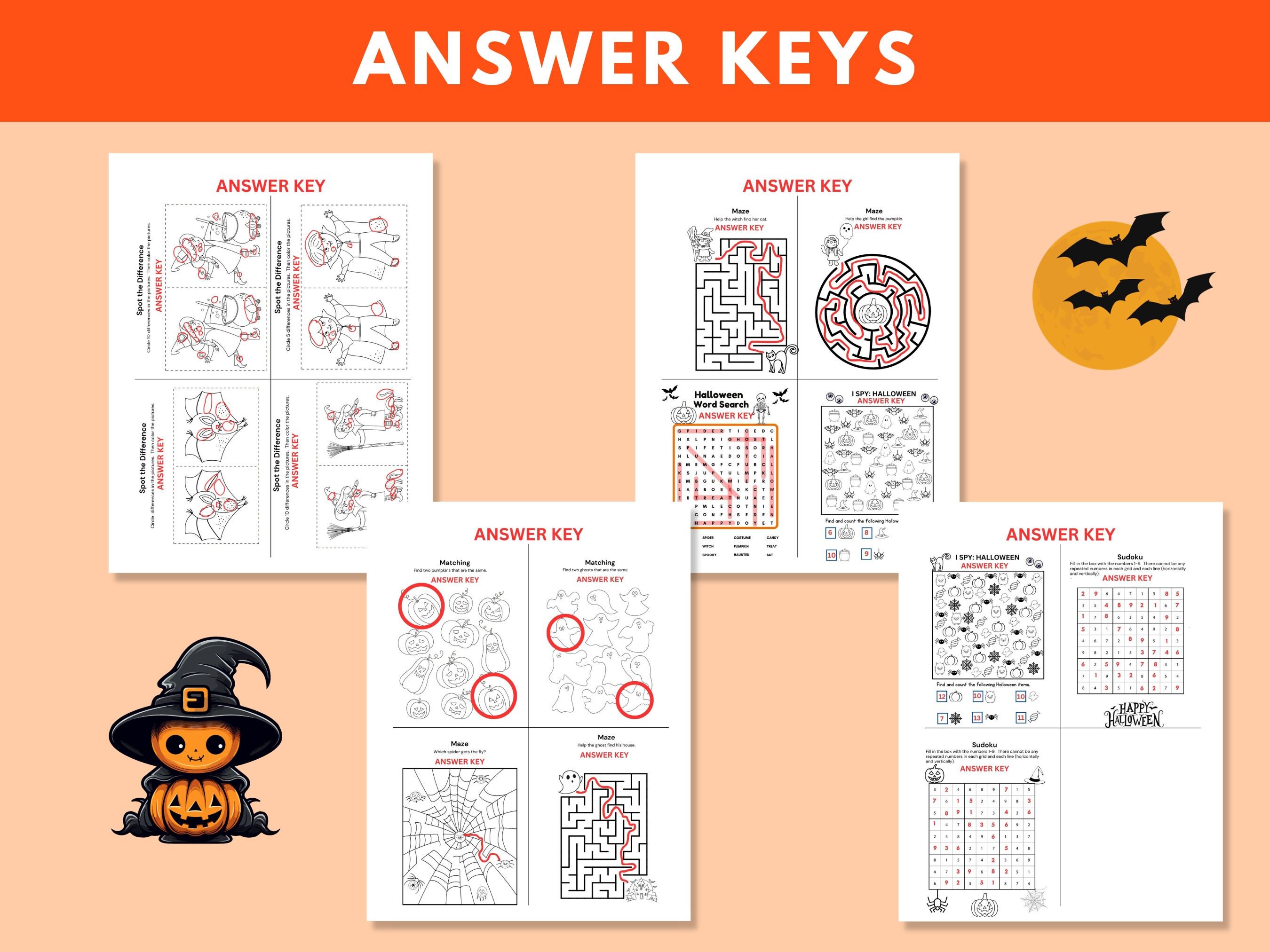 Halloween Activity Sheets Printable Halloween Games Halloween Coloring ...