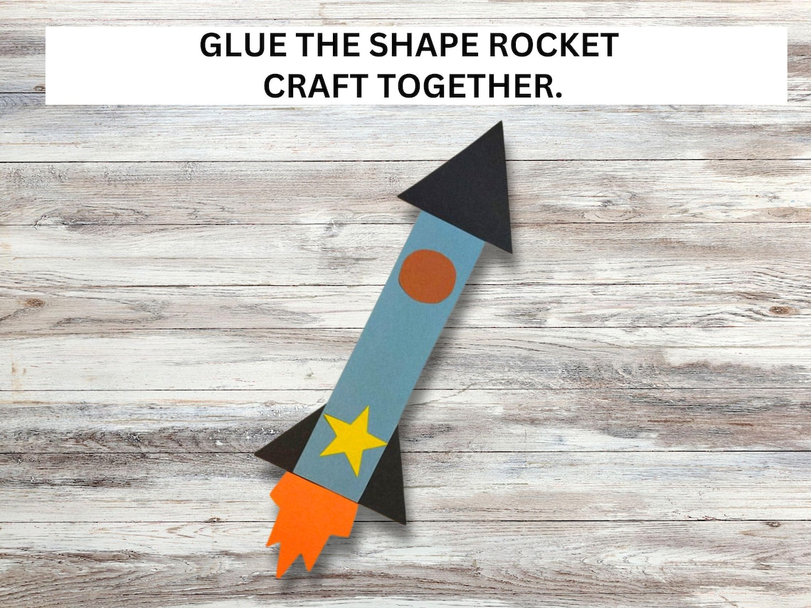Shape Rocket Craft for Kids: Printable Space Activity (PDF Download) - Etsy