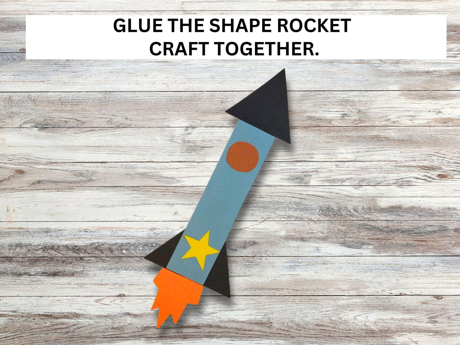 Shape Rocket Craft for Kids: Printable Space Activity (PDF Download) - Etsy