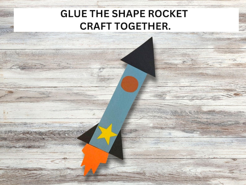 Shape Rocket Craft for Kids: Printable Space Activity (PDF Download) - Etsy