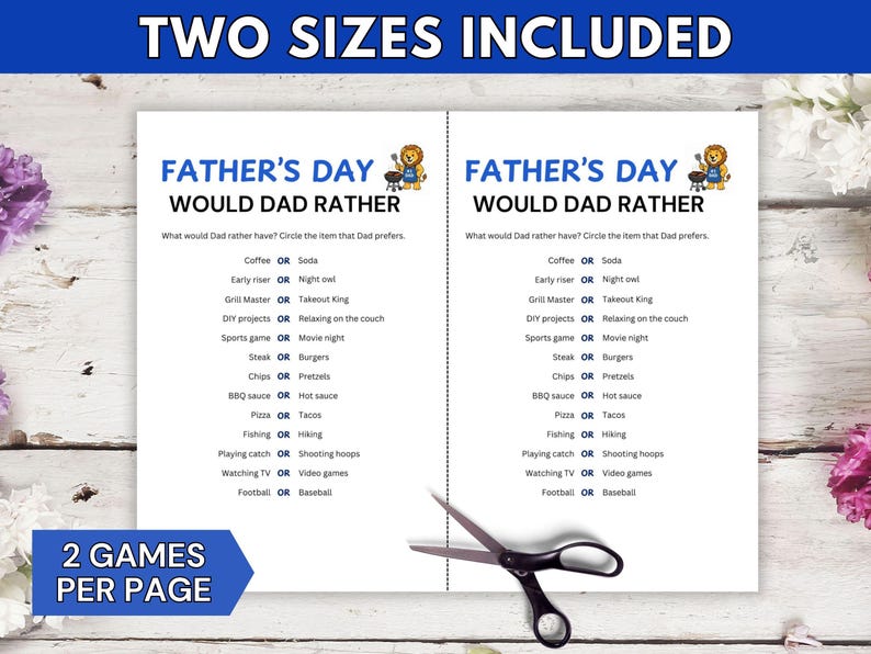 Father’s Day Games Bundle, Dad Party Family Father's Day Activities ...