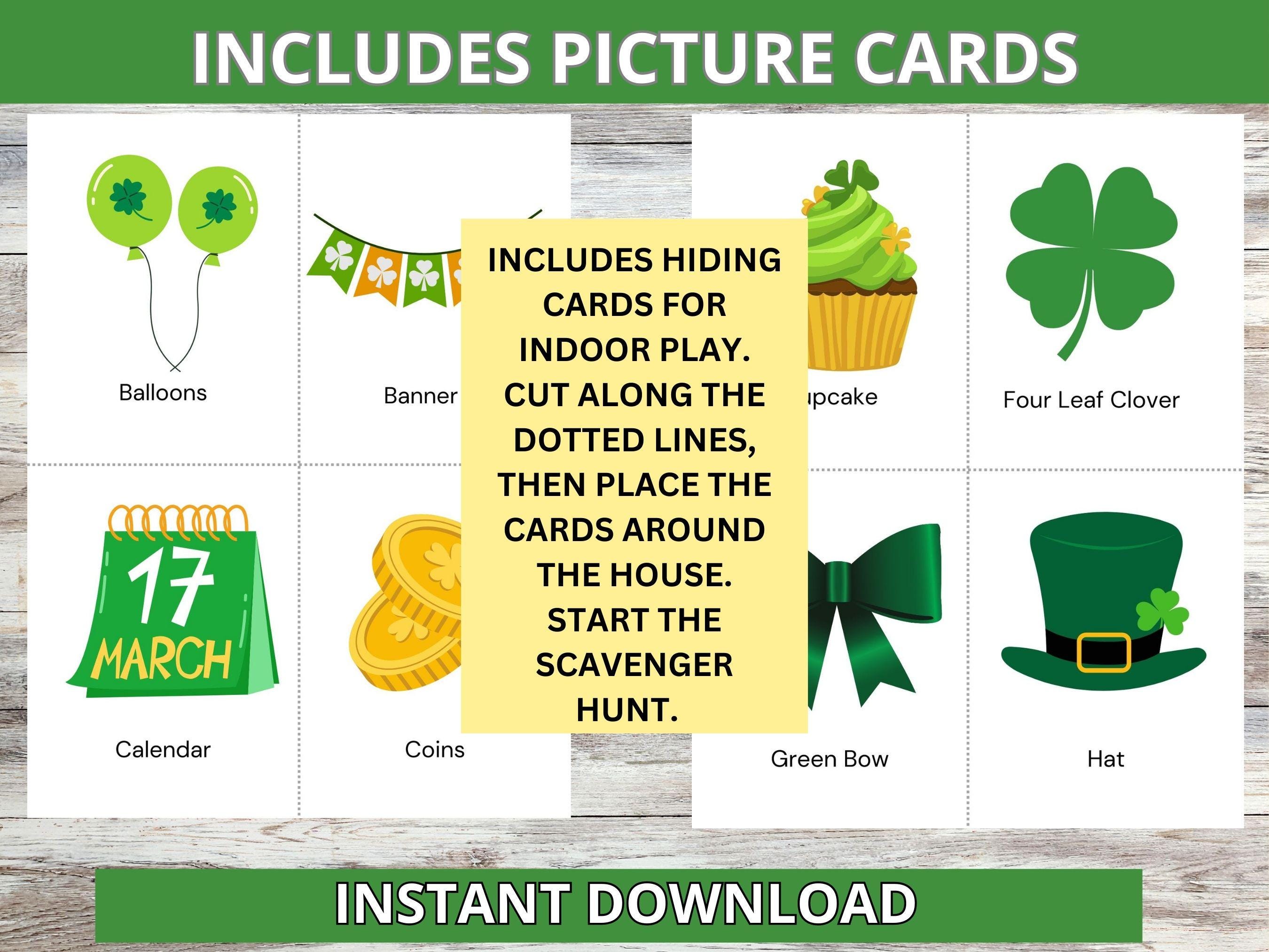 St. Patrick's Day Scavenger Hunt: Printable Kids Activity With Hiding ...