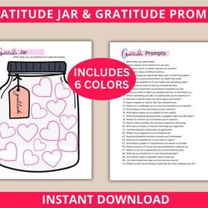 Printable Gratitude Journal Bundle: Daily Prompts, Reflection Pages ...