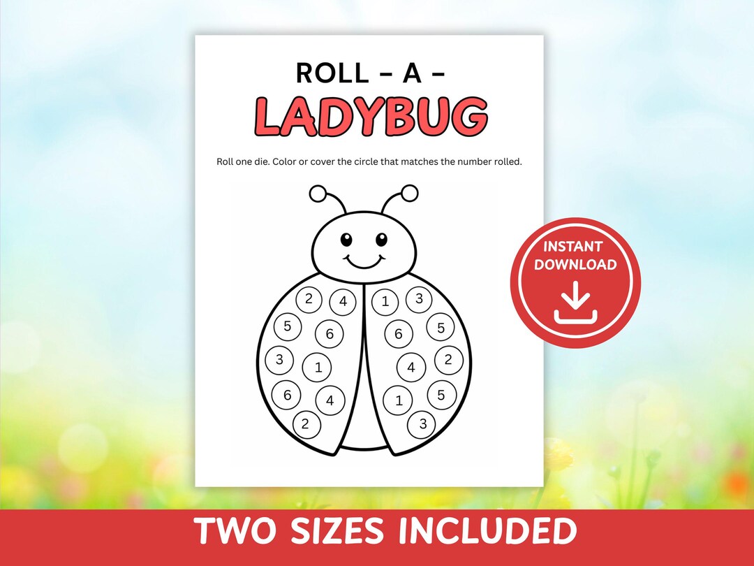 Roll a Ladybug Game | Spring Dice Game for Kids | Math Game | Preschool ...