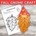 Fall Gnome Craft: Printable Coloring Template (digital Download) - Etsy
