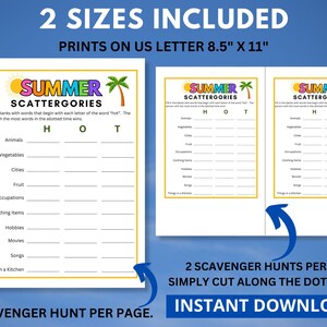 Summer Games, Printable Summer Game, Summer Activities, Summer Party ...