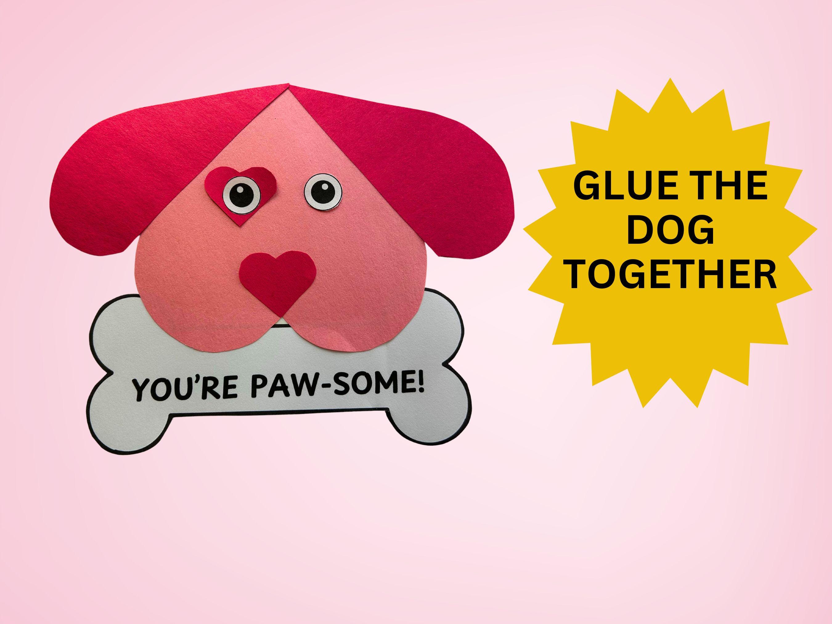 Heart Dog Craft, Valentine's Day Craft, Valentines for Kids, Kids Craft ...