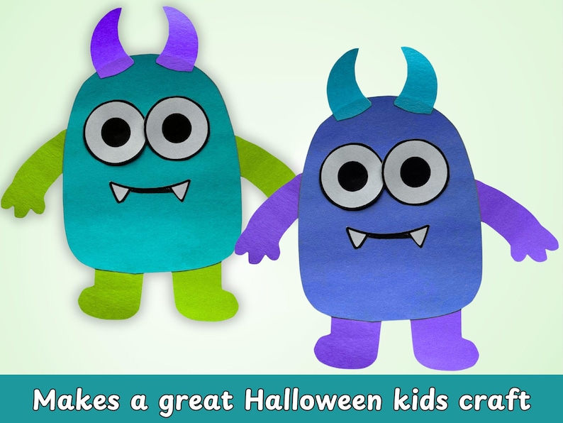 Monster Craft for Kids: Halloween Activity - Etsy