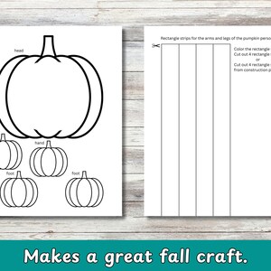 Printable Pumpkin Person Craft: DIY Halloween Activity (PDF) - Etsy