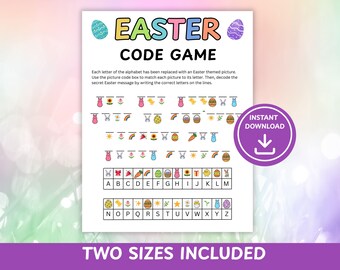 Easter Code Game | Easter Secret Message Game | Easter Puzzle Activity ...
