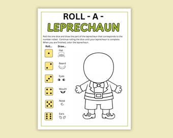Roll a Leprechaun Game, St. Patrick's Day Activity - Etsy