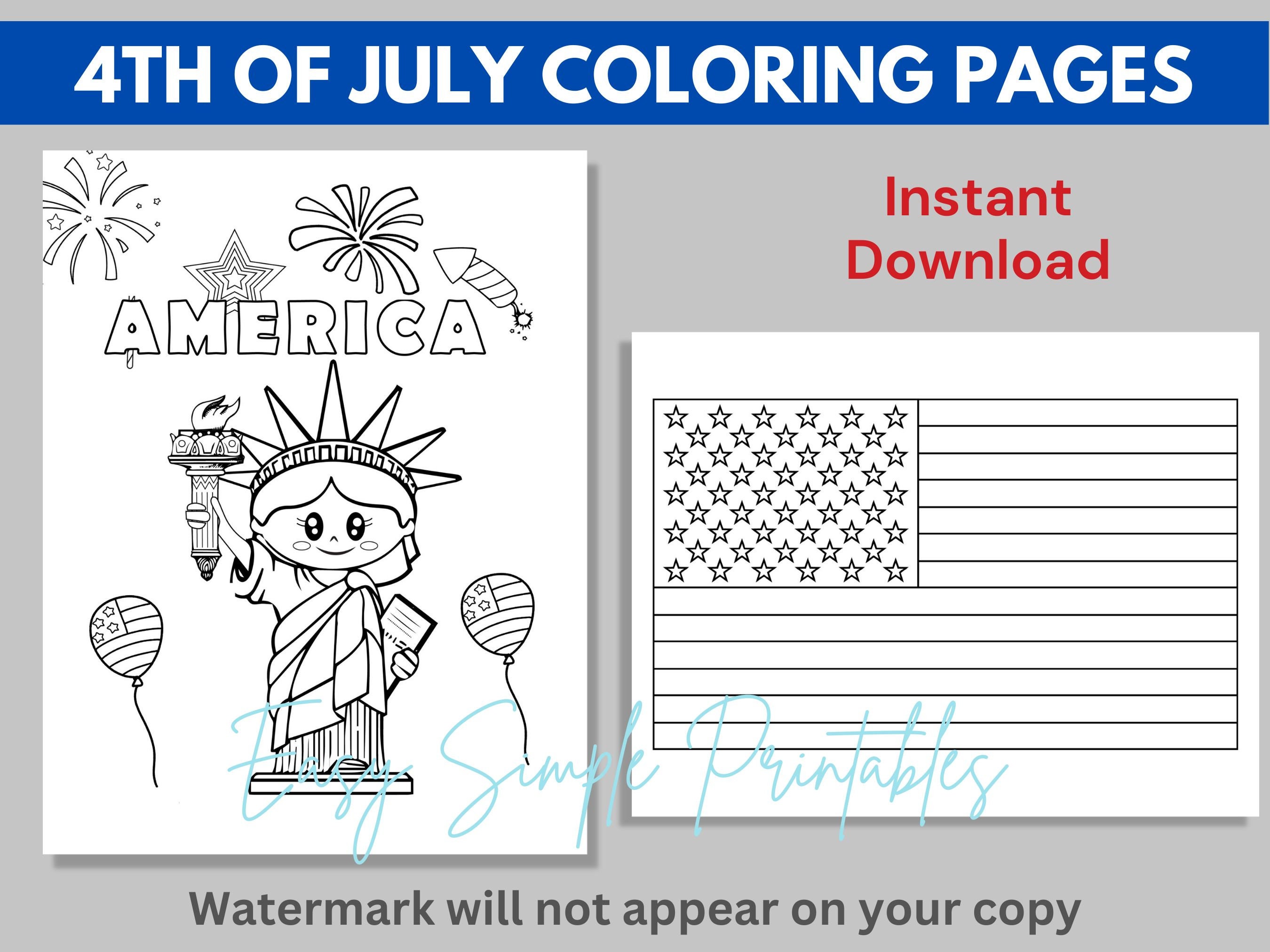 Fourth of July Coloring Pages 4th of July Coloring Sheets Patriotic ...