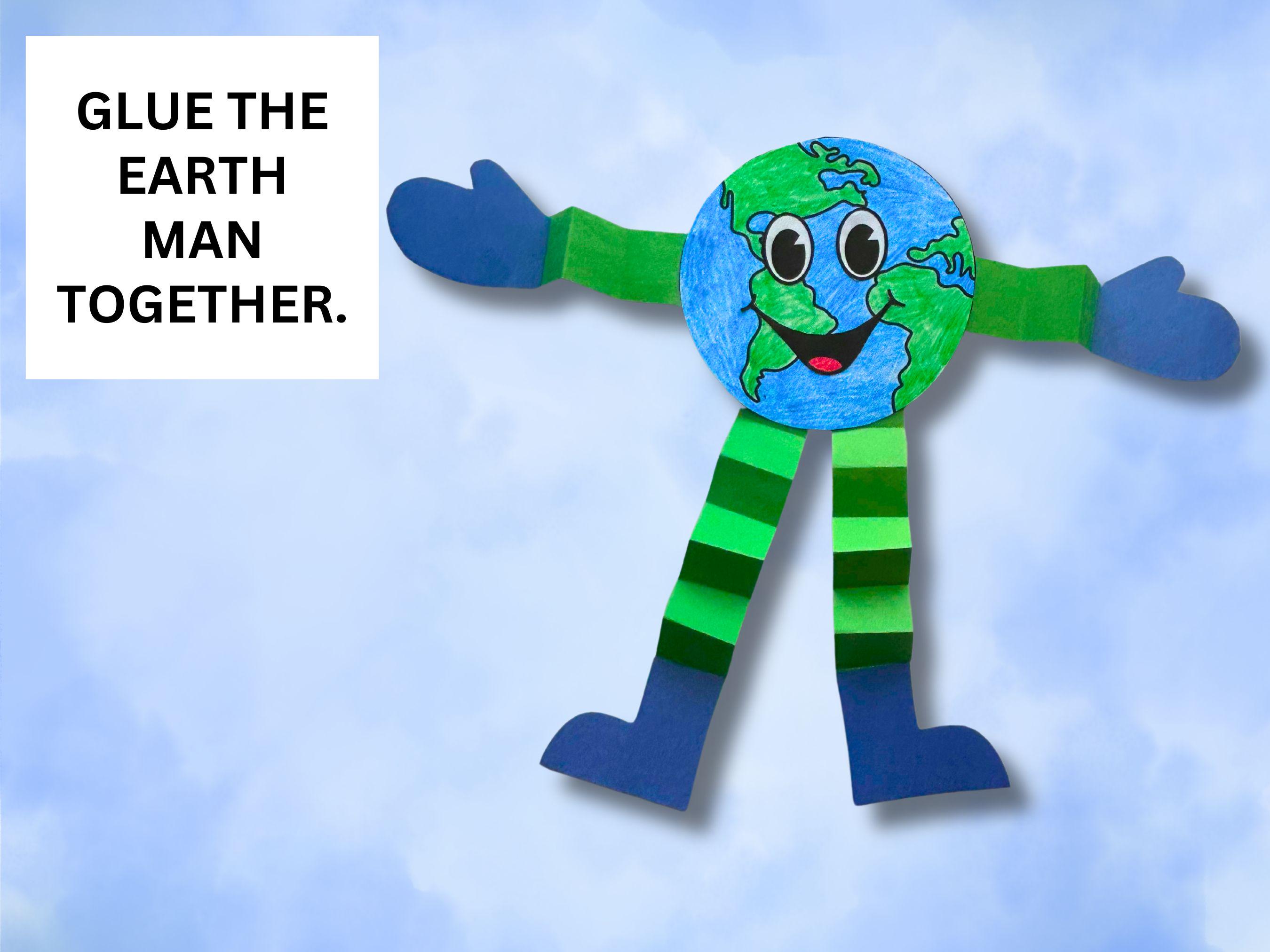 Earth Day Man Craft: Fun Kids Activity (printable PDF) - Etsy