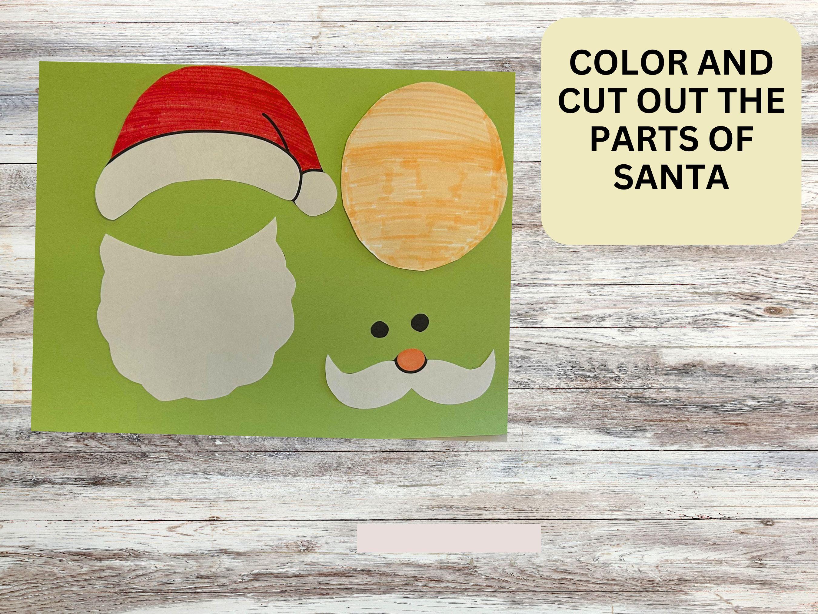 Santa Craft for Kids, Printable Christmas Craft, Santa Claus Craft ...