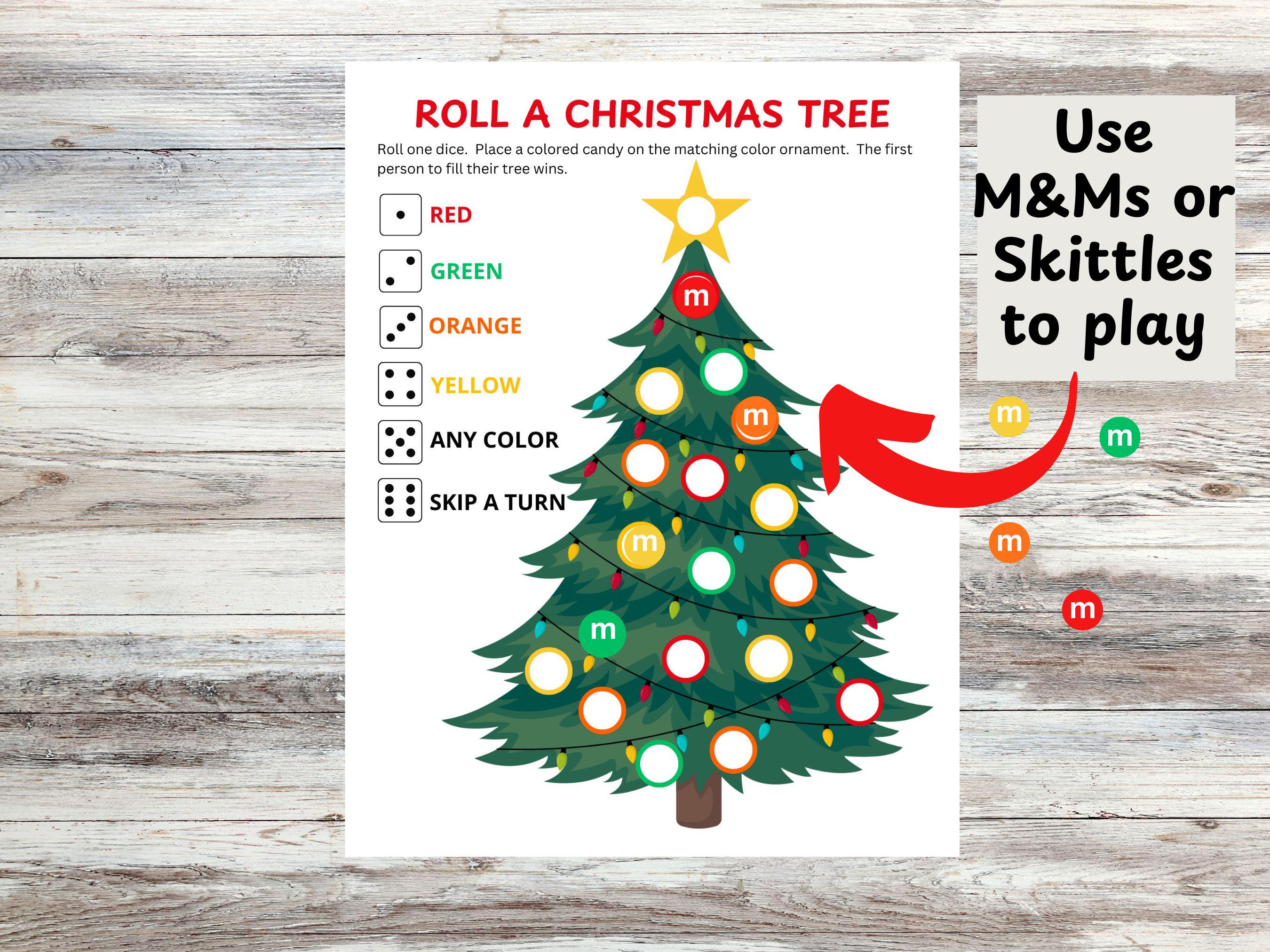 Roll A Christmas Tree Game: Printable Holiday Activity (PDF) - Etsy