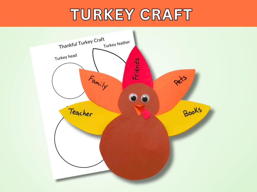 Thankful Turkey Craft for Kids: Thanksgiving Gratitude Activity ...