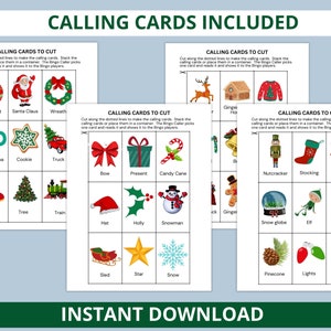 Christmas Bingo Printable 30 Unique Holiday Bingo Cards Christmas Games ...