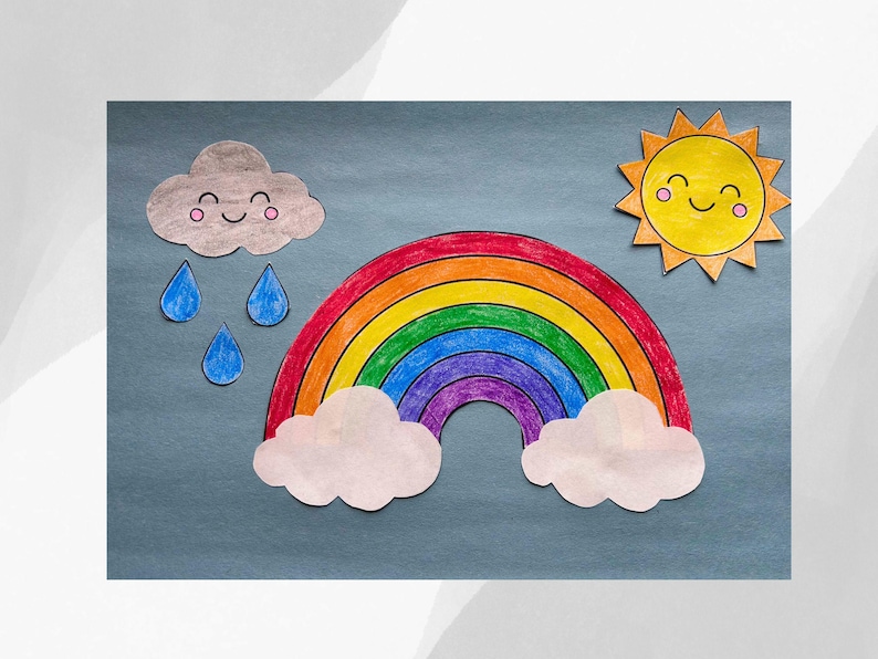 Rainbow Craft for Kids: Weather Activity Printable (PDF) - Etsy