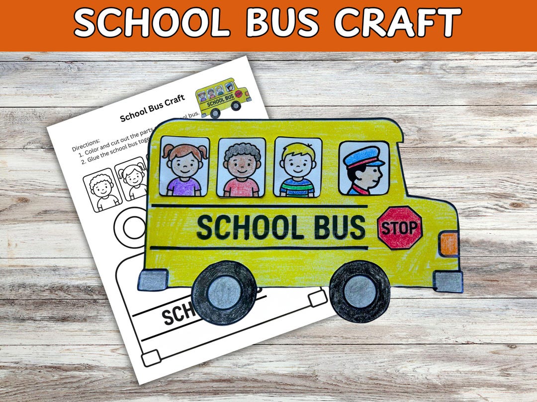School Bus Craft for Kids, Bus Craft, Bus Activity, Back to School ...