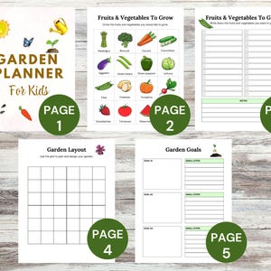 Kids Garden Planner: Printable Garden Journal, Spring Activities (PDF ...