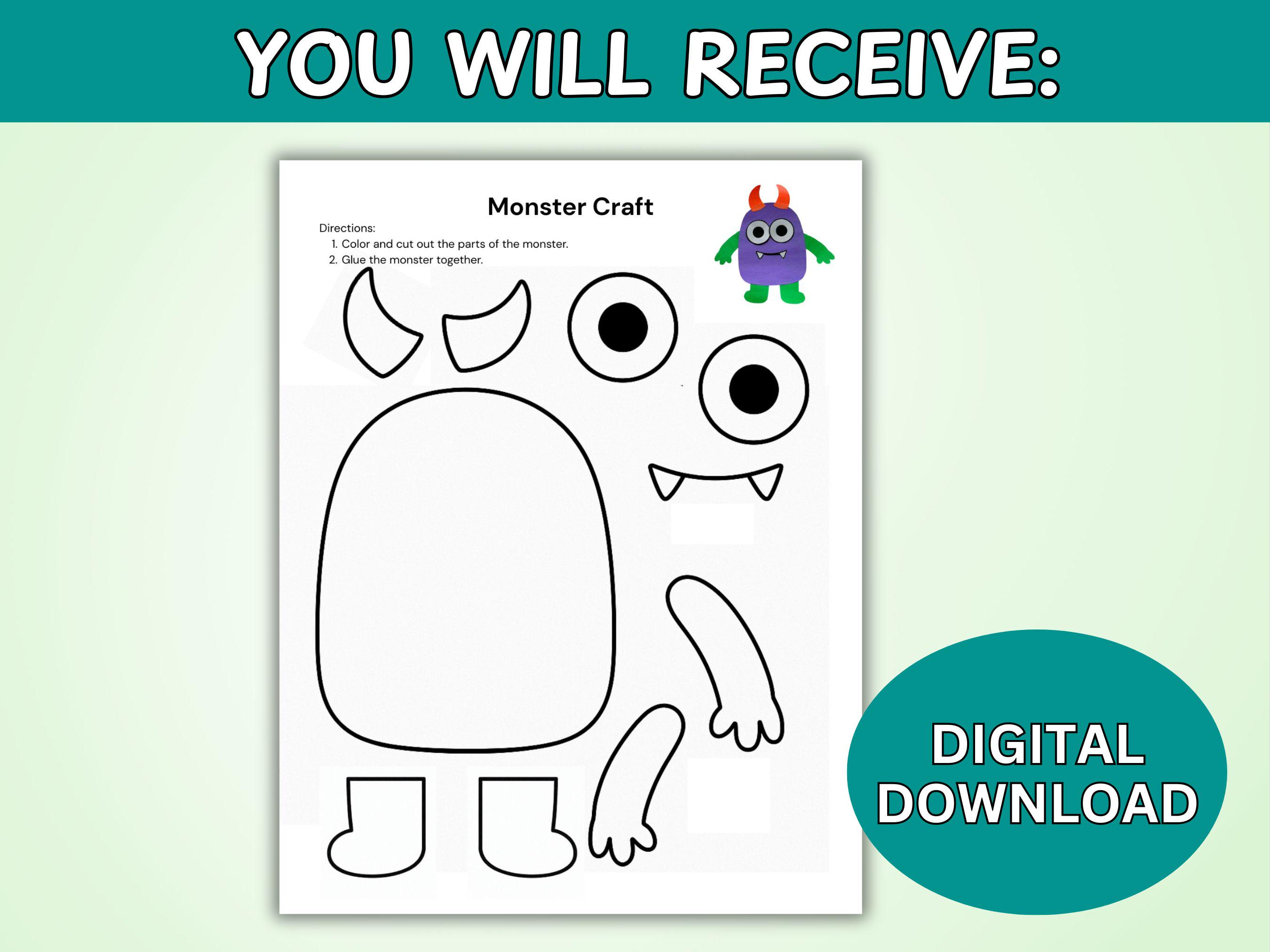 Monster Craft for Kids: Halloween Activity - Etsy