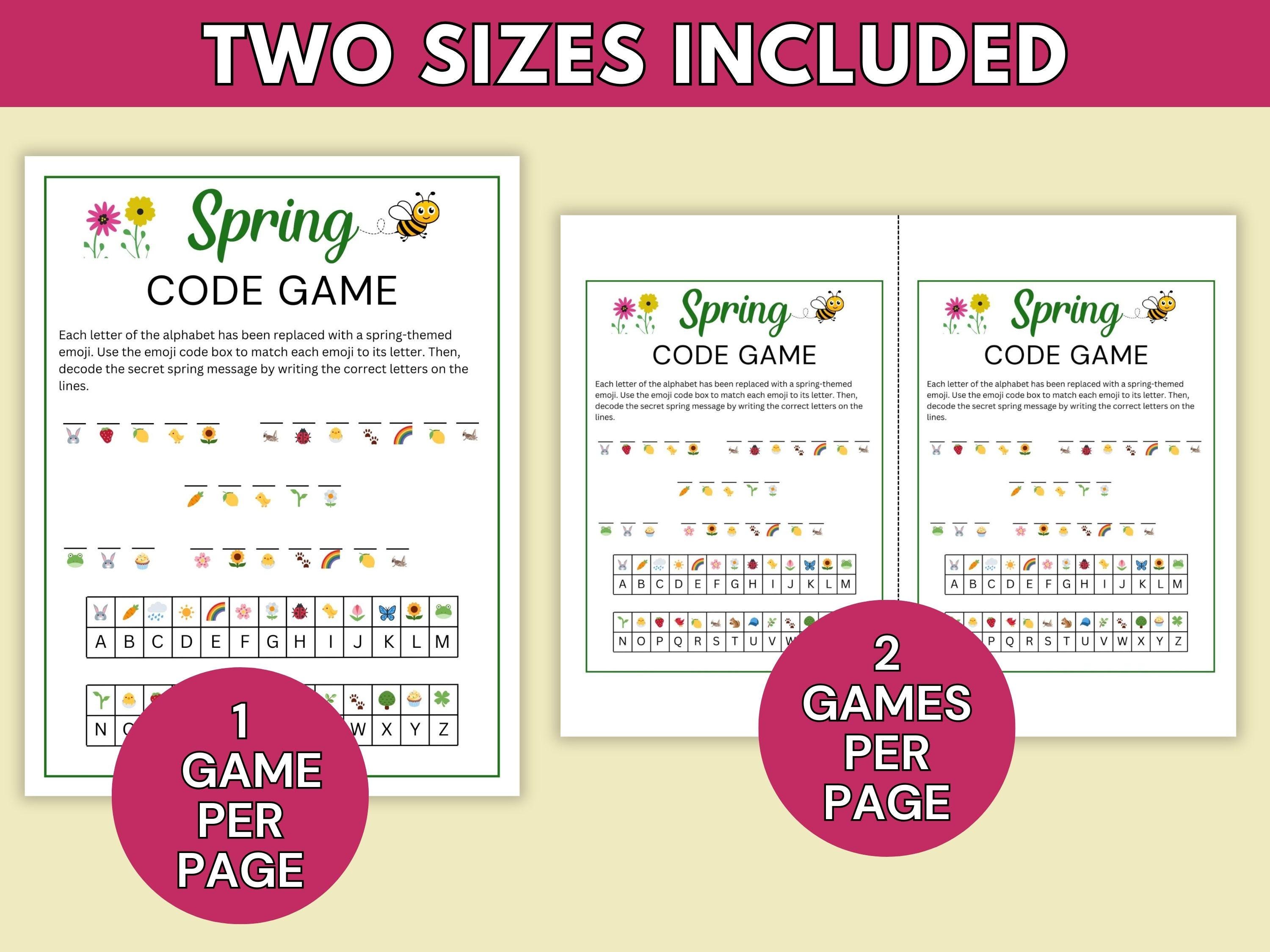 Spring Games Bundle for Kids, Teens, Adults, Party Games, Spring Break ...