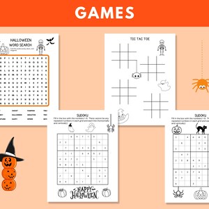 Halloween Activity Sheets Printable Halloween Games Halloween Coloring ...