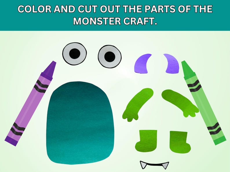 Monster Craft for Kids: Halloween Activity - Etsy