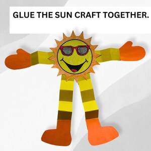 Sun Person Craft for Kids, Summer Craft, Sun Craft, Summer Activity ...