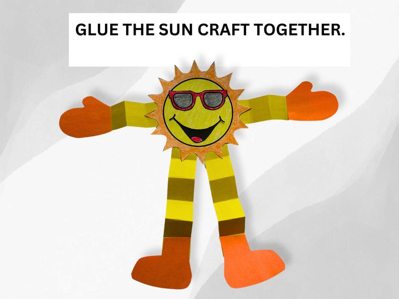 Sun Person Craft for Kids, Summer Craft, Sun Craft, Summer Activity ...