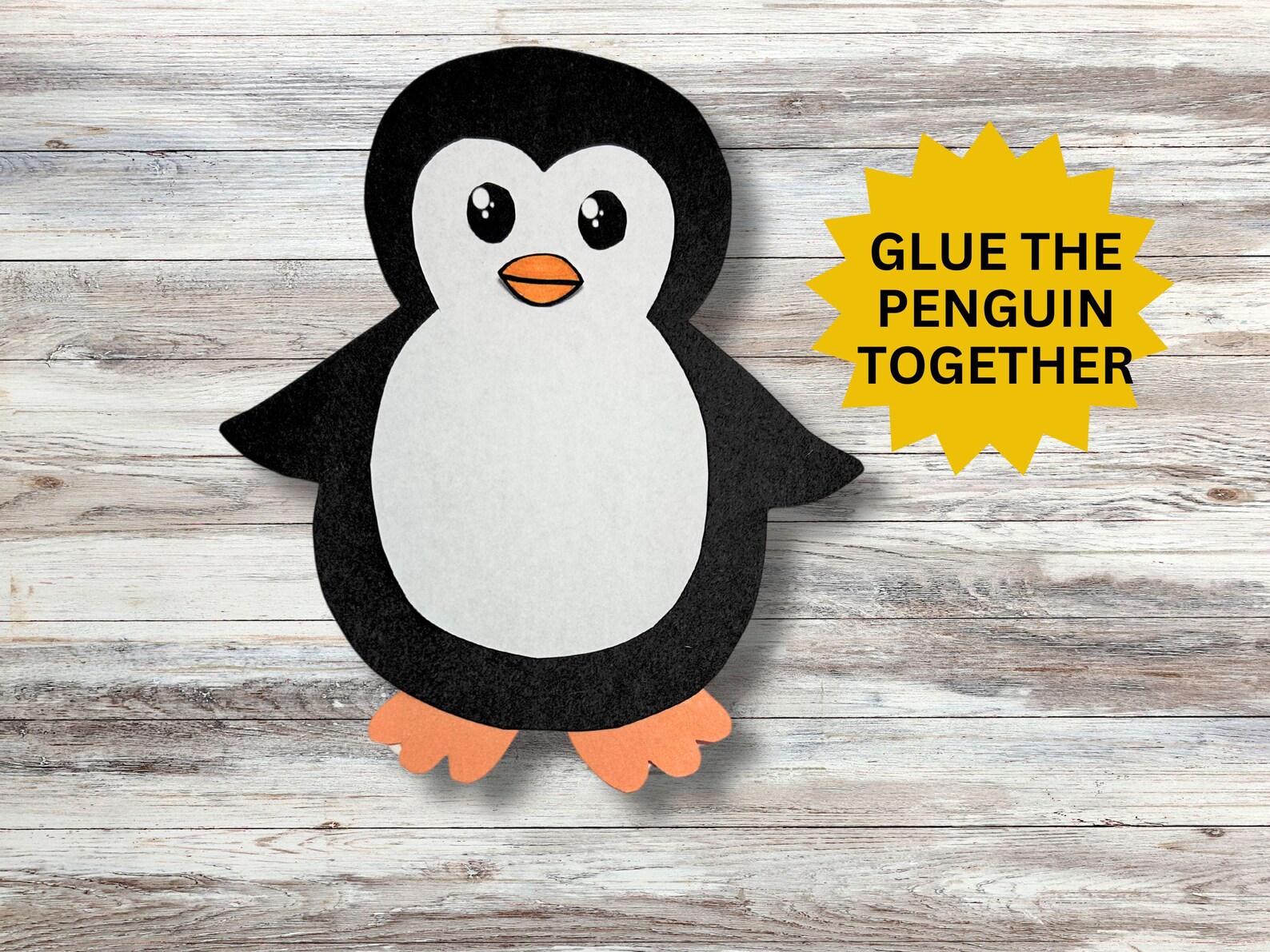 Printable Penguin Craft for Kids: Winter Activity (digital Download) - Etsy