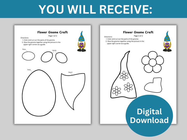 Flower Gnome Craft, Gnome Craft for Kids, Spring Craft for Kids, Kids ...