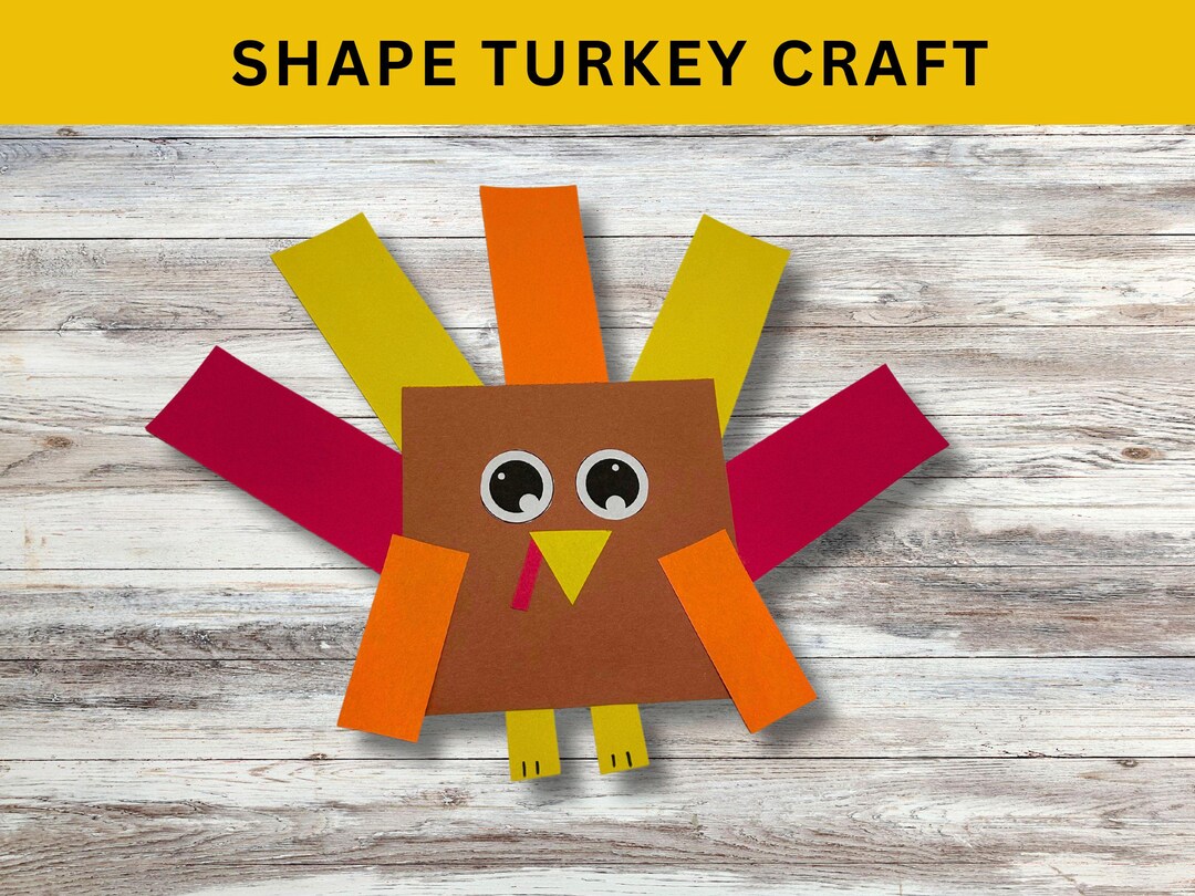 Manualidad de pavo para niños, manualidad de pavo con formas ...