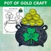 Printable 3D Shamrock Craft | St. Patrick's Day Coloring Page (digital ...