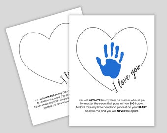 Father's Day Handprint Craft, Father's Day Handprint Printable, Father ...