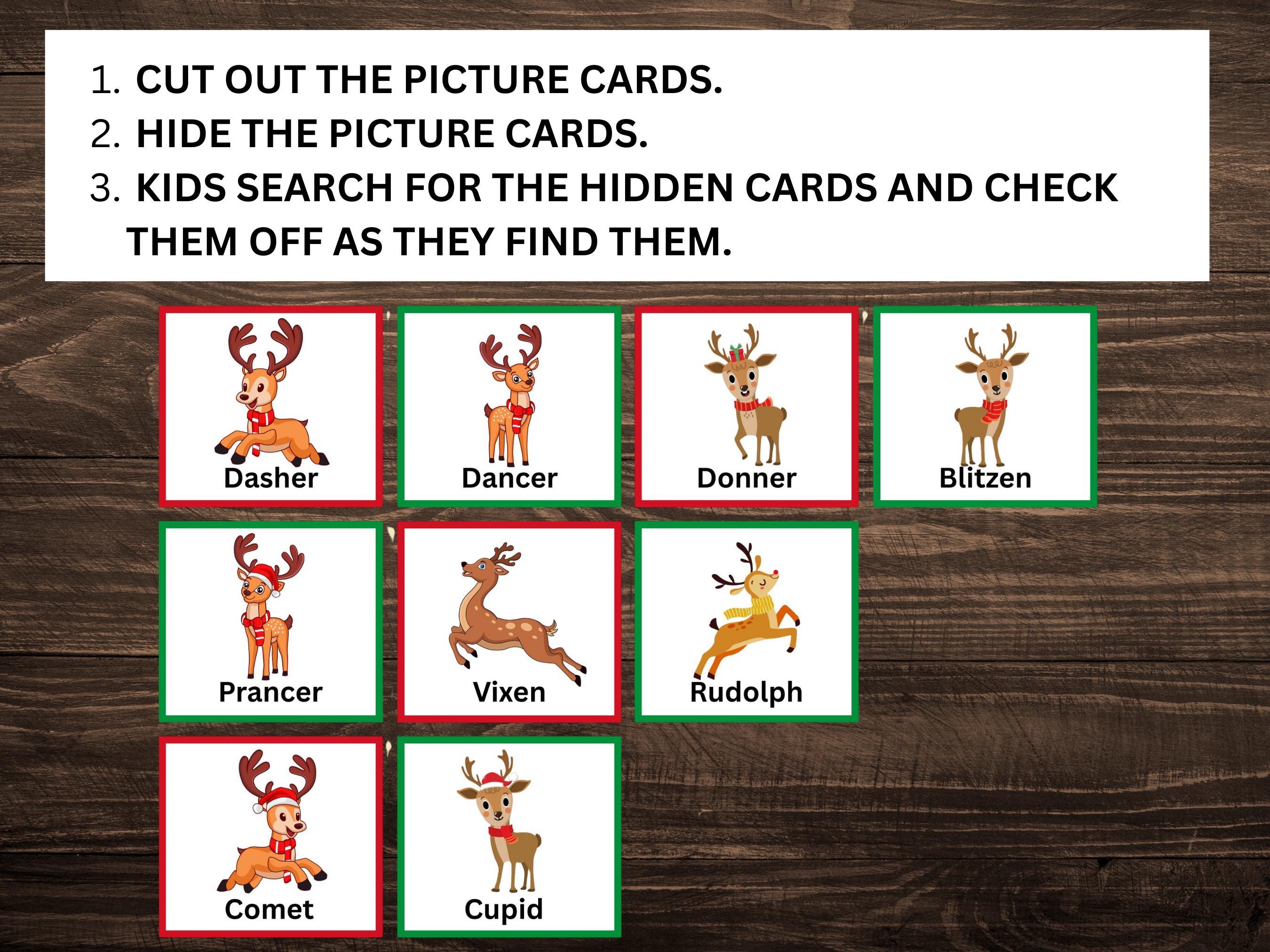 Reindeer Scavenger Hunt: Christmas Printable Game (digital Download) - Etsy