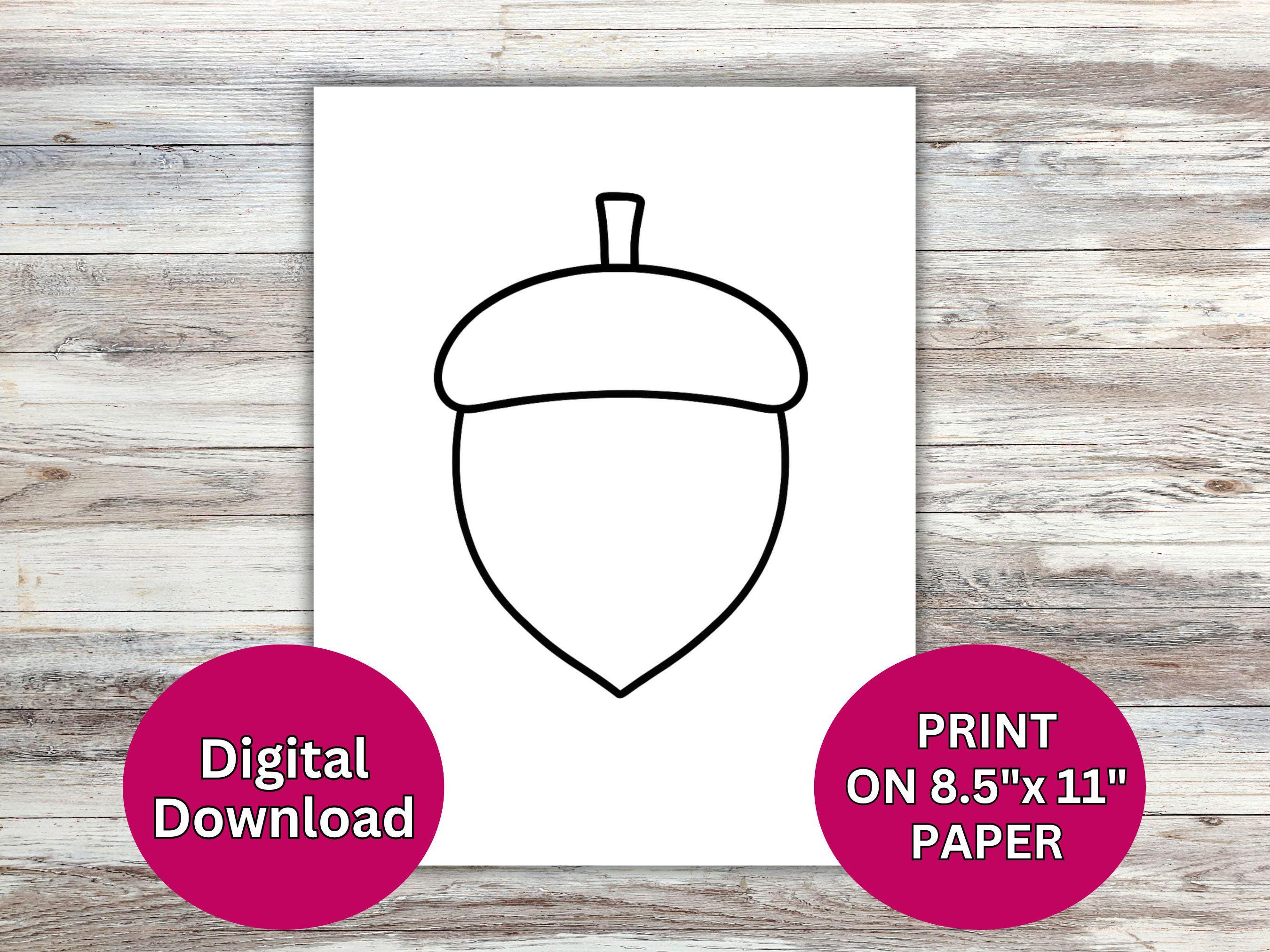 Torn Paper Acorn Craft: Printable Fall Kids Activity (PDF Download) - Etsy