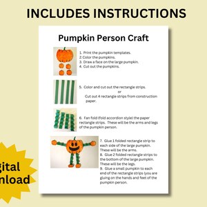 Pumpkin Crafts for Kids, Printable Fall Crafts for Kids, Fall Coloring ...