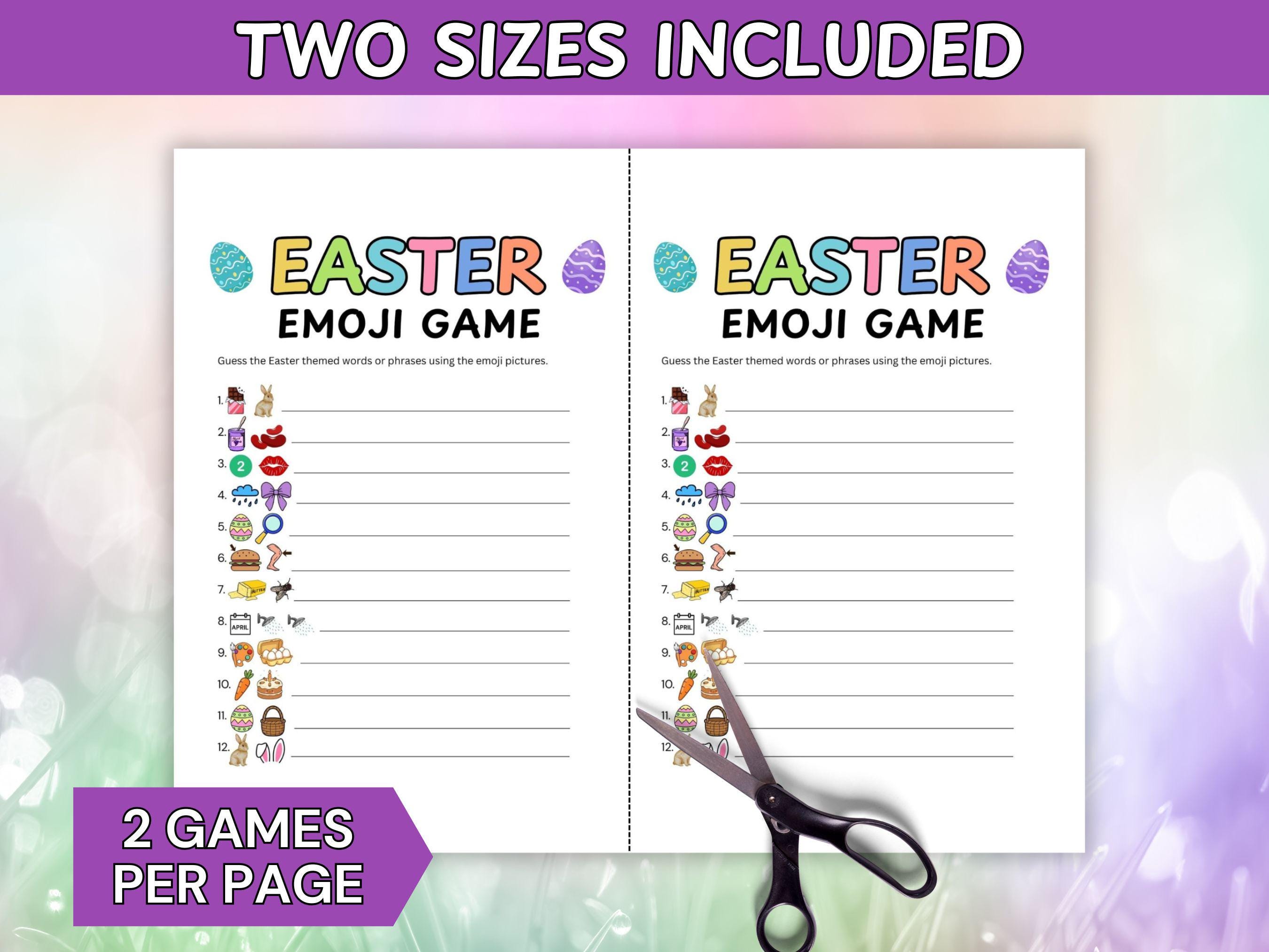 Easter Emoji Game | Guess Easter Phrases Printable Activity - Etsy