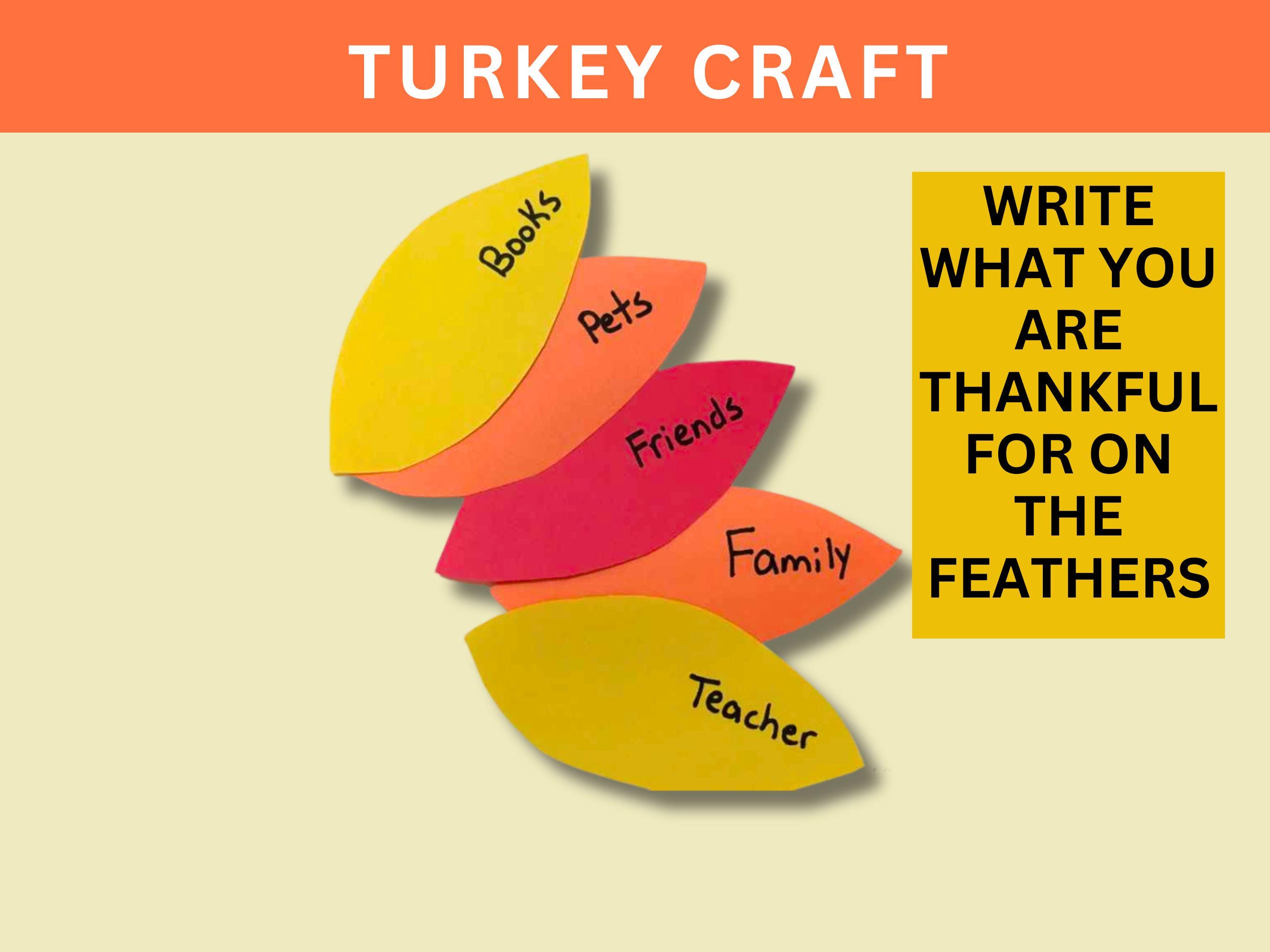 Thankful Turkey Craft for Kids: Thanksgiving Gratitude Activity ...