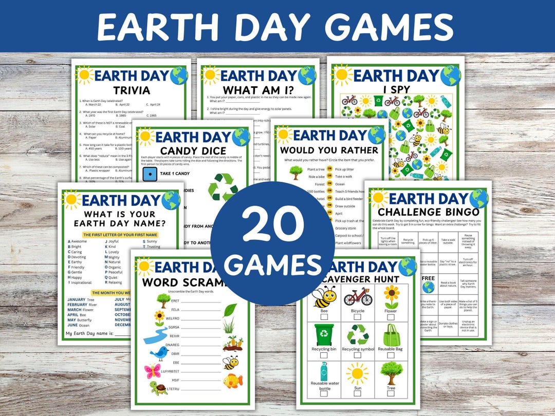 Earth Day Game Bundle, Earth Day Activities, Earth Day Games for Kids ...