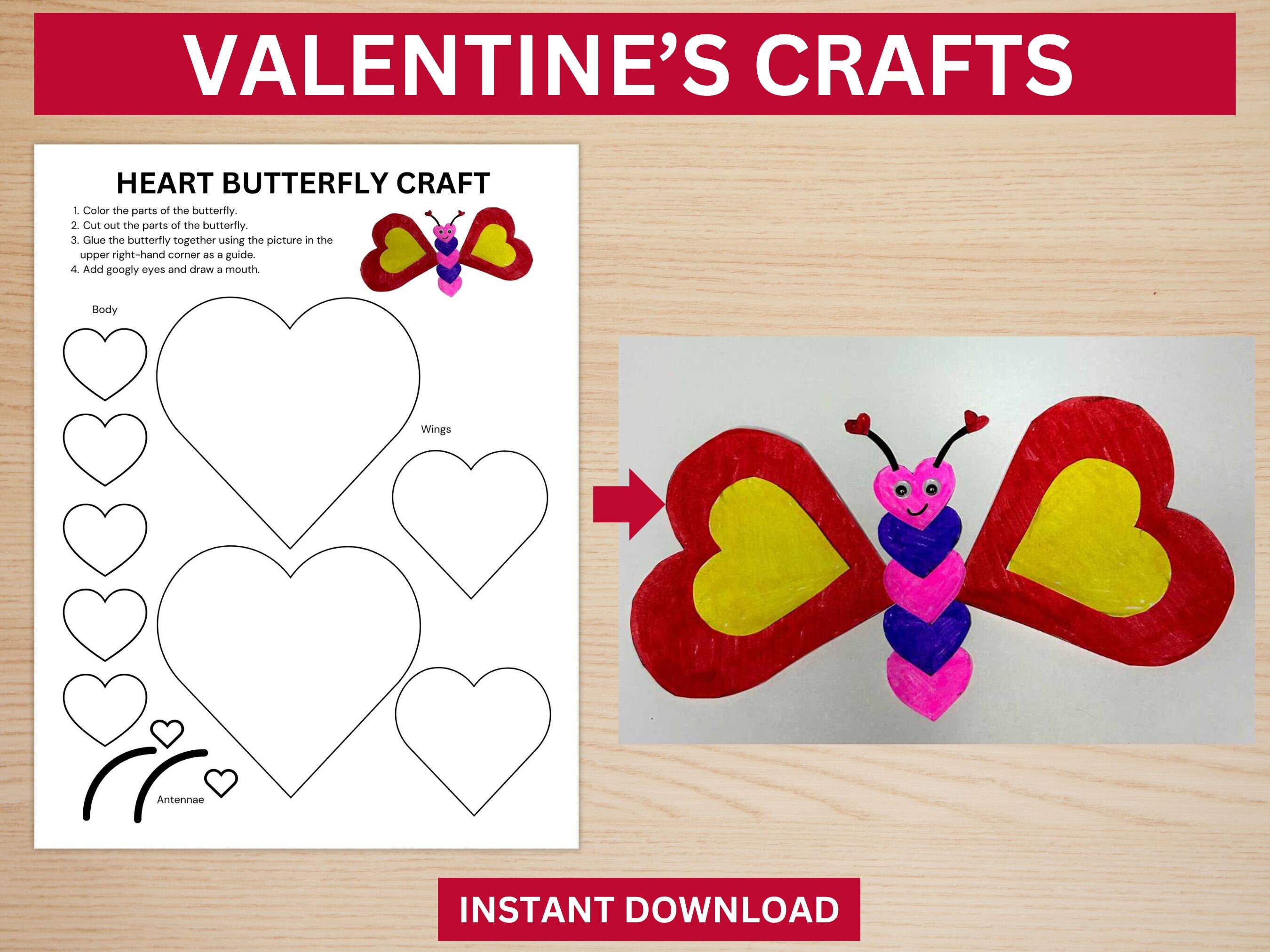 Valentine's Day Crafts Printable Valentine's Day Crafts for Kids ...