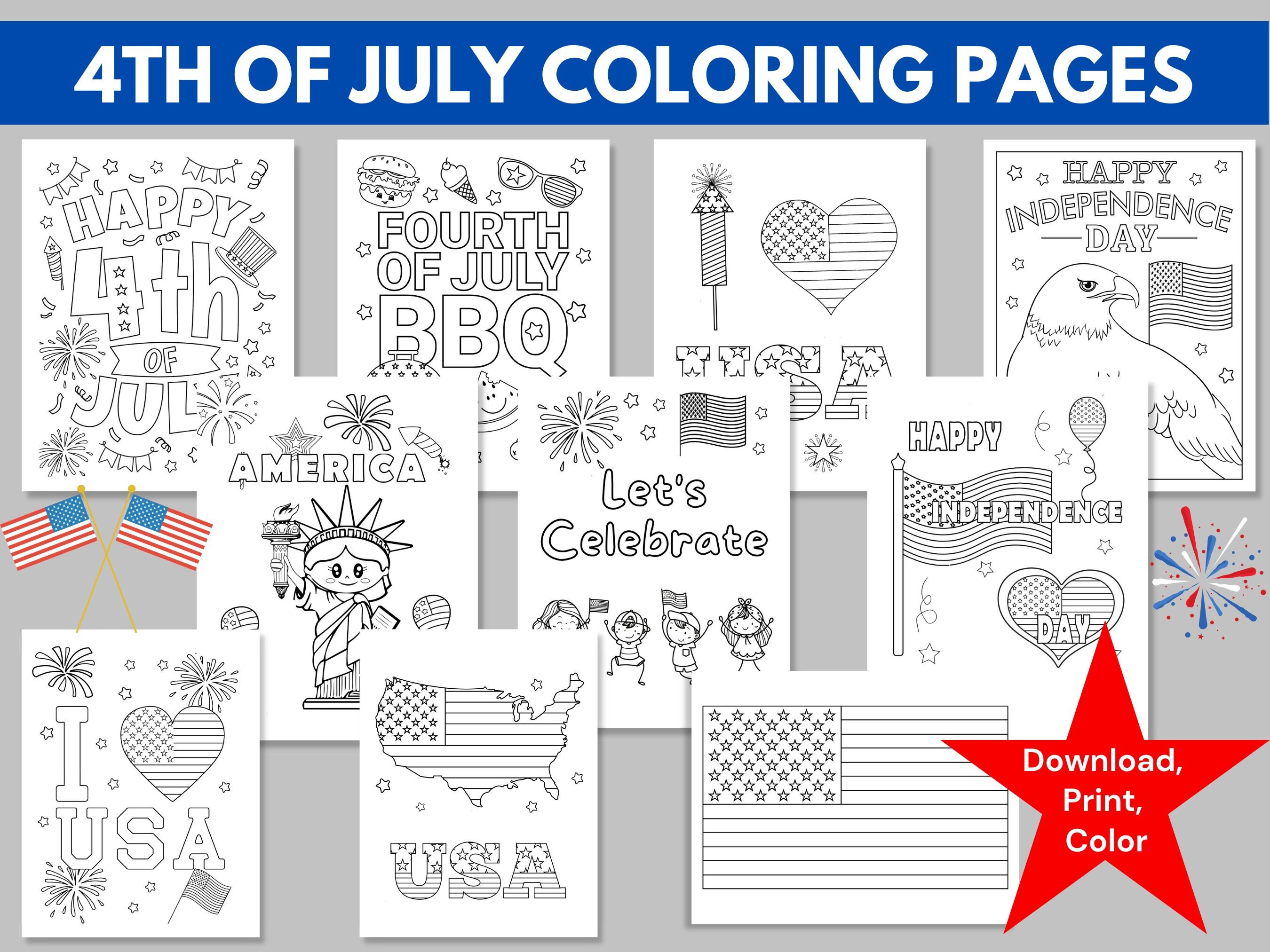 Fourth of July Coloring Pages 4th of July Coloring Sheets Patriotic ...