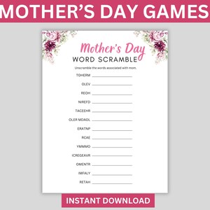 Mother's Day Game Bundle, Printable Mother's Day Games, Mother's Day ...