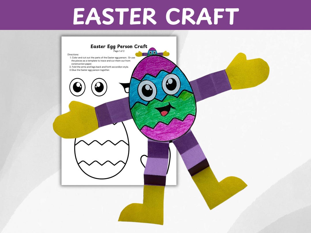 Easter Craft for Kids, Easter Egg Person Craft, Easter Egg Craft ...