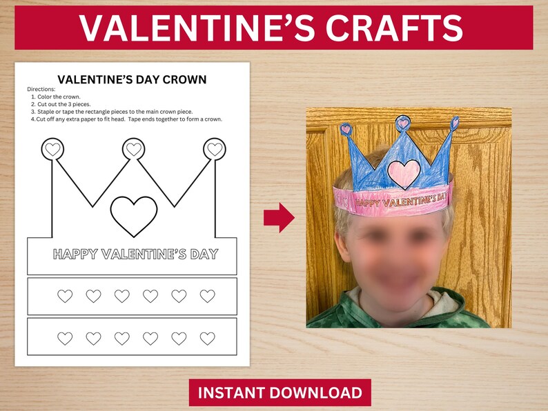 Valentine's Day Crafts Printable Valentine's Day Crafts for Kids ...