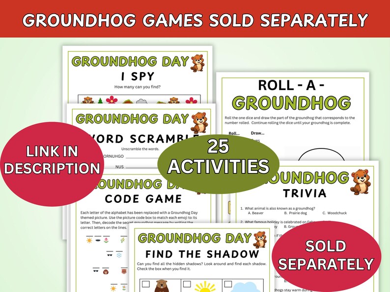 Groundhog Day Headband Craft for Kids, Printable Groundhog Hat ...