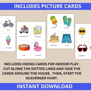 Summer Scavenger Hunt, Printable Summertime Scavenger Hunt, Summer Game ...