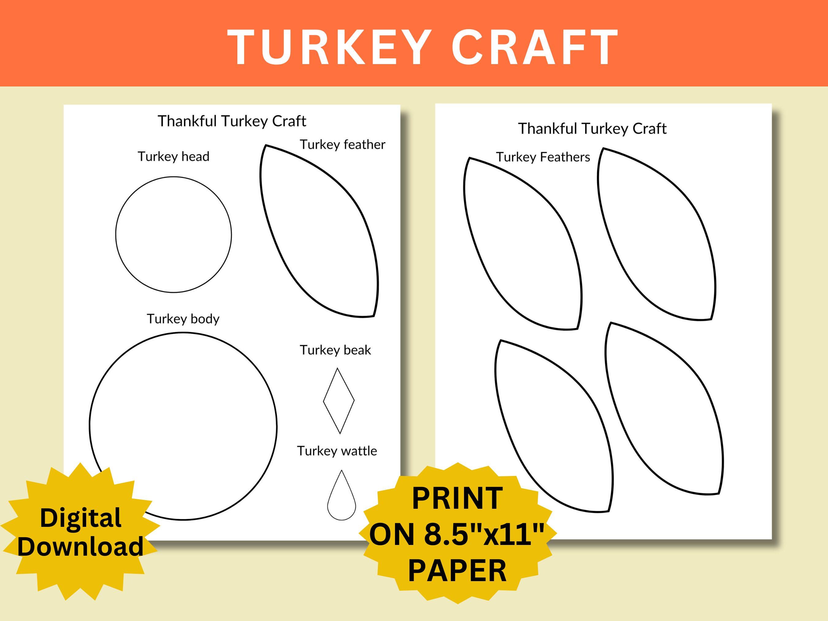 Thankful Turkey Craft for Kids: Thanksgiving Gratitude Activity ...